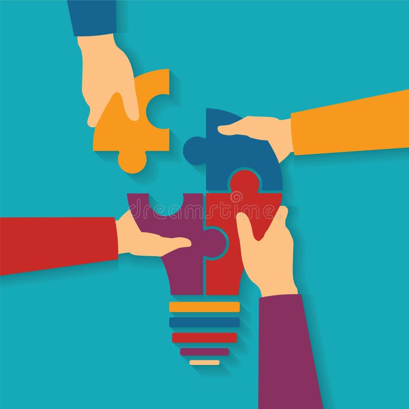 Vector Concept of Creative Teamwork Stock Vector - Illustration of ...