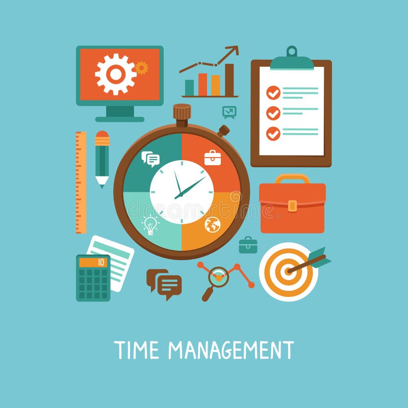 Time Management Flat Vector Stock Illustrations – 45,557 Time ...