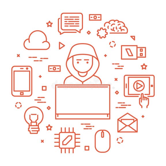 Vector Concept of Hacking and Programming. Stock Illustration ...