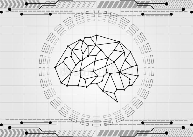 Vector Concept of the Human Brain Technology. Vector Illustration Stock Vector - Illustration of ...
