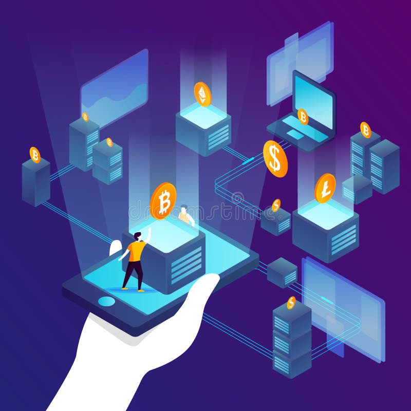 Cryptocurrency Control Stock Illustrations – 810 Cryptocurrency Control ...