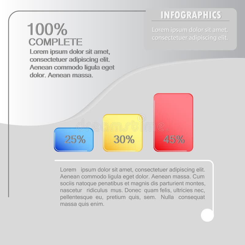 A Vector Concept of the Infographic Design. Three-step Percentage ...