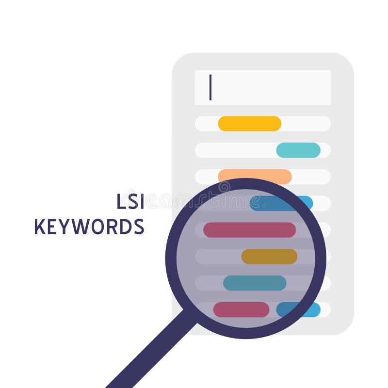 Vector Concept LSI Keywords Stock Vector - Illustration of search ...
