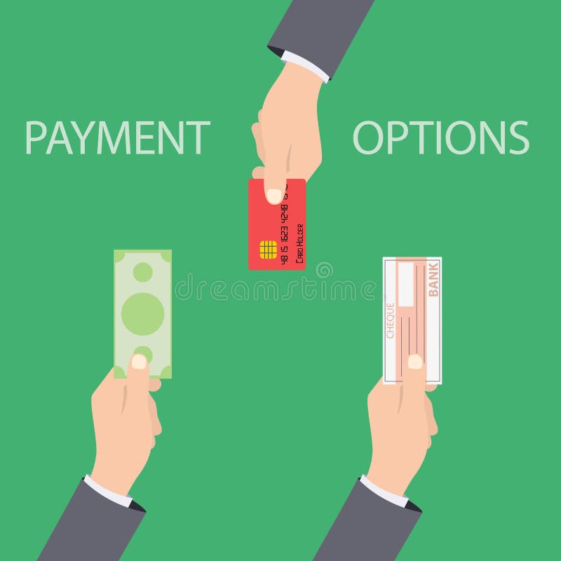 Vector Concept of Payment Options in Flat Style Stock Vector ...