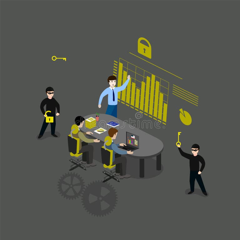 Vector Concept of Protection Against Hacking Stock Vector ...