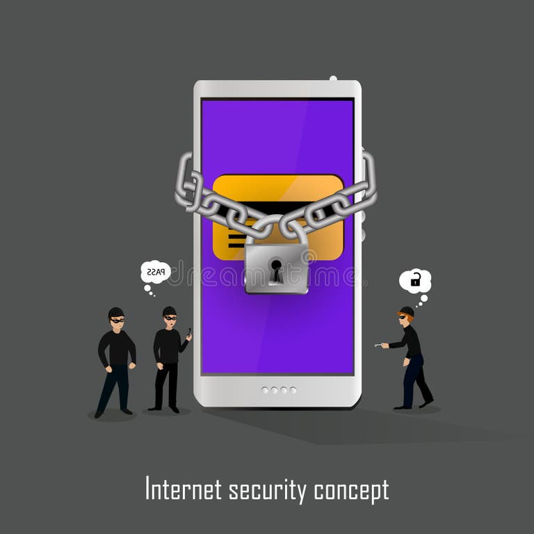 Vector Concept of Protection Against Hacking Stock Vector ...