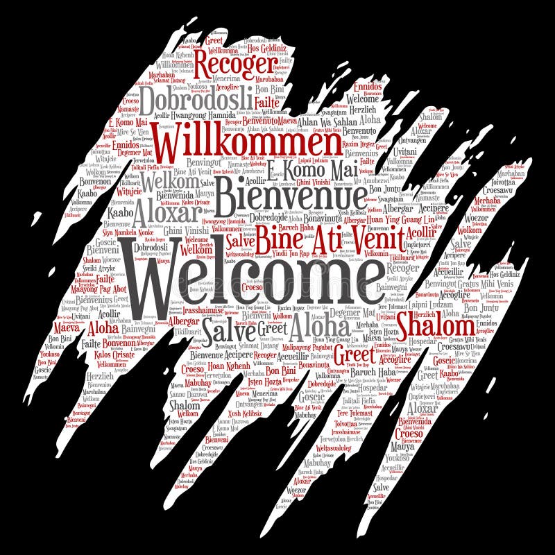 Vector Welcome Greeting International Brush or Paper Stock Vector ...