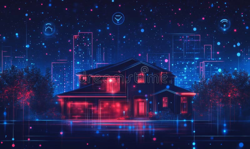 Vector Conceptual Banner for Smart Home Technology Illustrates the ...