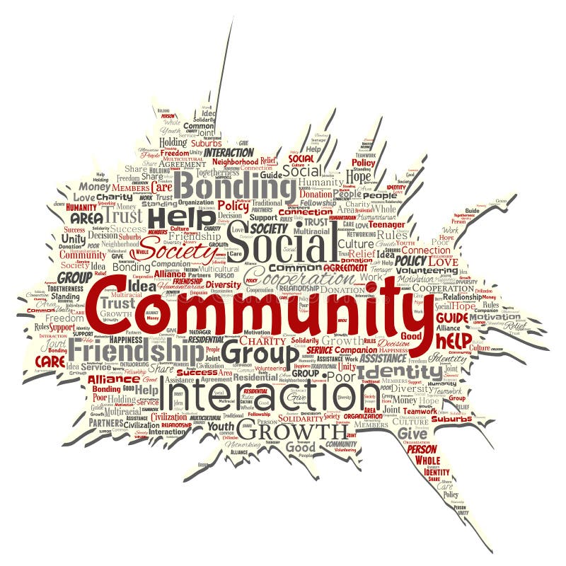 Community Word Cloud Heart Stock Illustrations – 653 Community Word ...