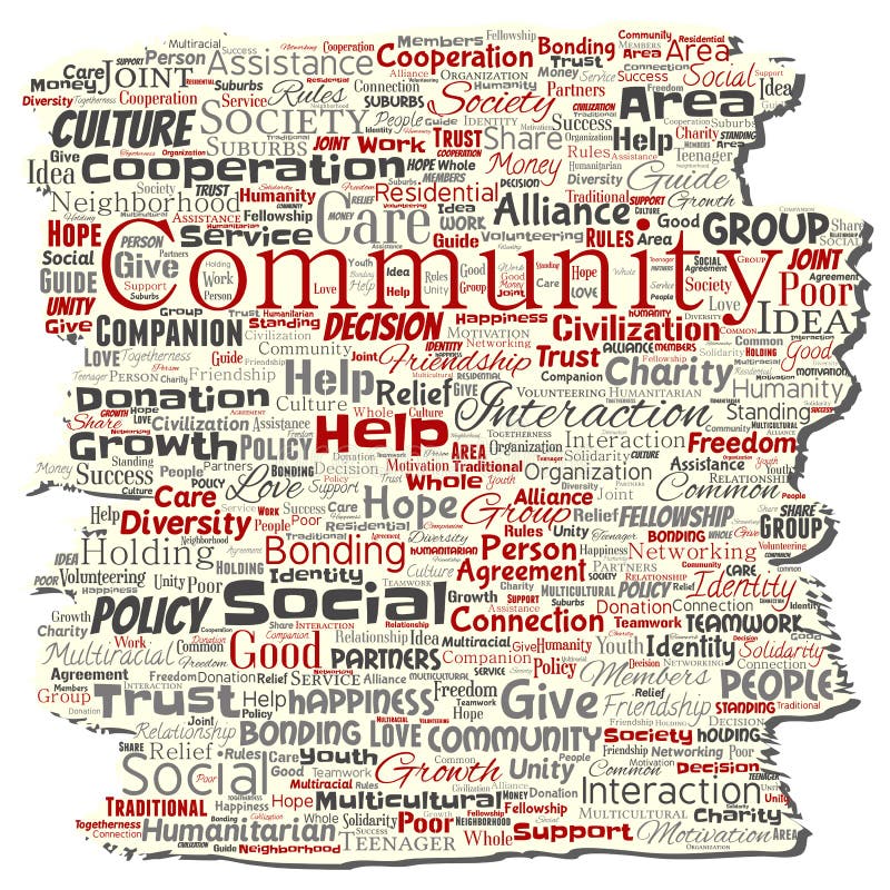 Vector Community, Social, Connection Old Torn Paper Stock Vector ...