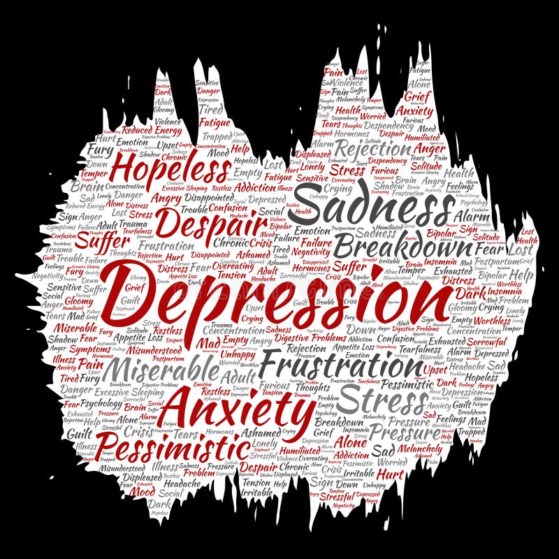 Vector Depression or Mental Emotional Disorder Stock Vector ...