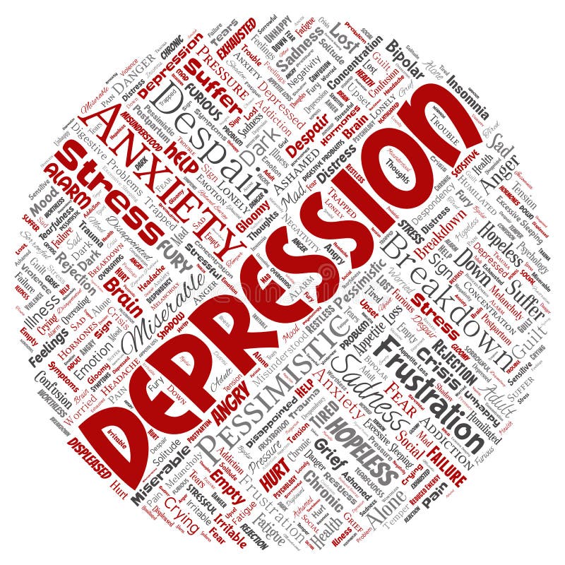 Vector Depression Mental Emotional Disorder Problem Stock Vector ...