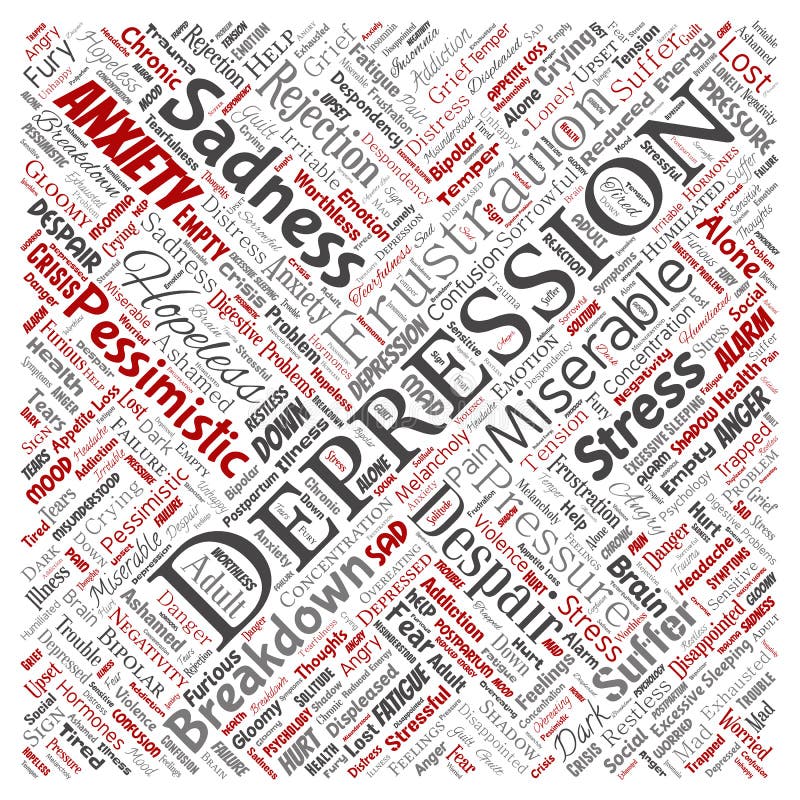 Vector Depression Mental Emotional Disorder Problem Stock Vector ...