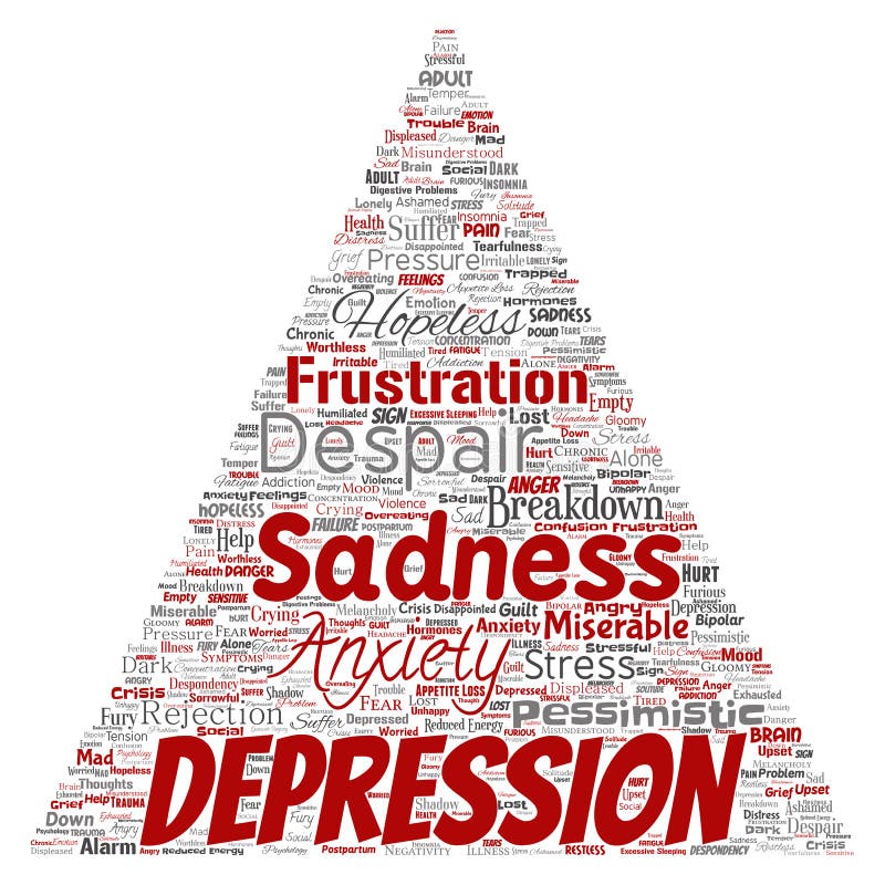 Vector Conceptual Depression or Mental Emotional Disorder Problem Stock ...