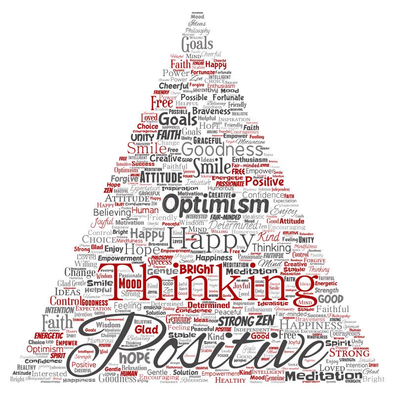 Vector Positive Thinking, Happy Strong Attitude Triangle Stock Vector ...