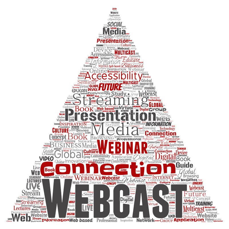 Vector Webcast or Webinar Triangle Arrow Communication Stock Vector ...