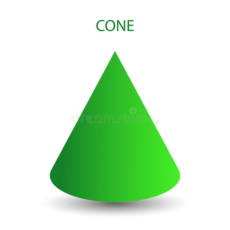 Vector Cone with Gradients and Shadow for Game, Icon, Package Design, Logo, Mobile, Ui, Web ...
