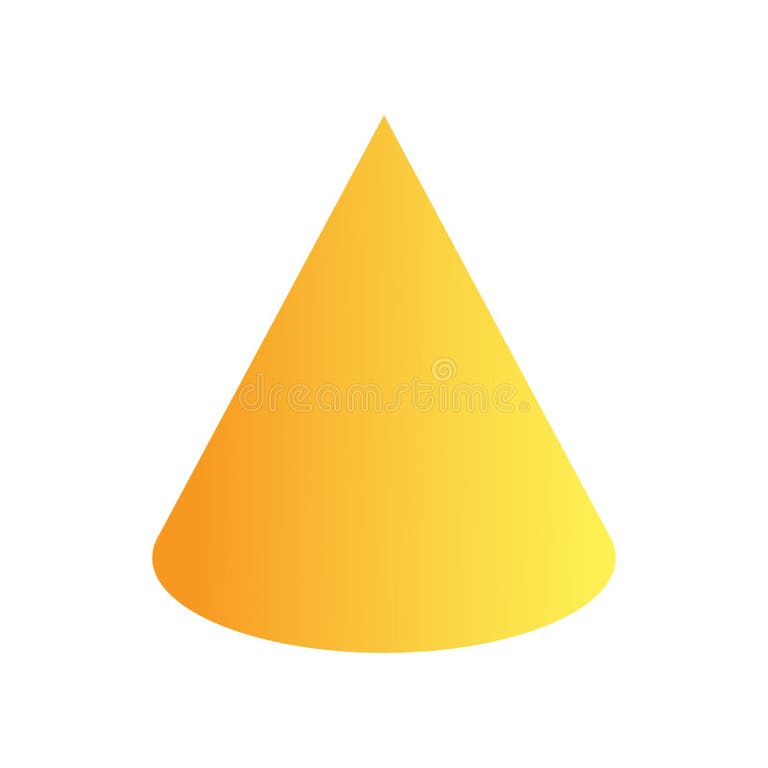 Vector Cone with Gradients and Shadow for Game, Icon, Package Design, Logo, Mobile, Ui, Web ...