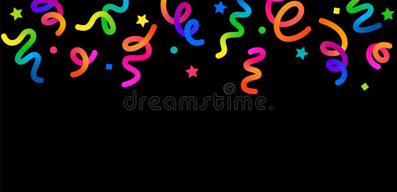 Vector Confetti Background. Abstract Border with Color Pattern Stock ...