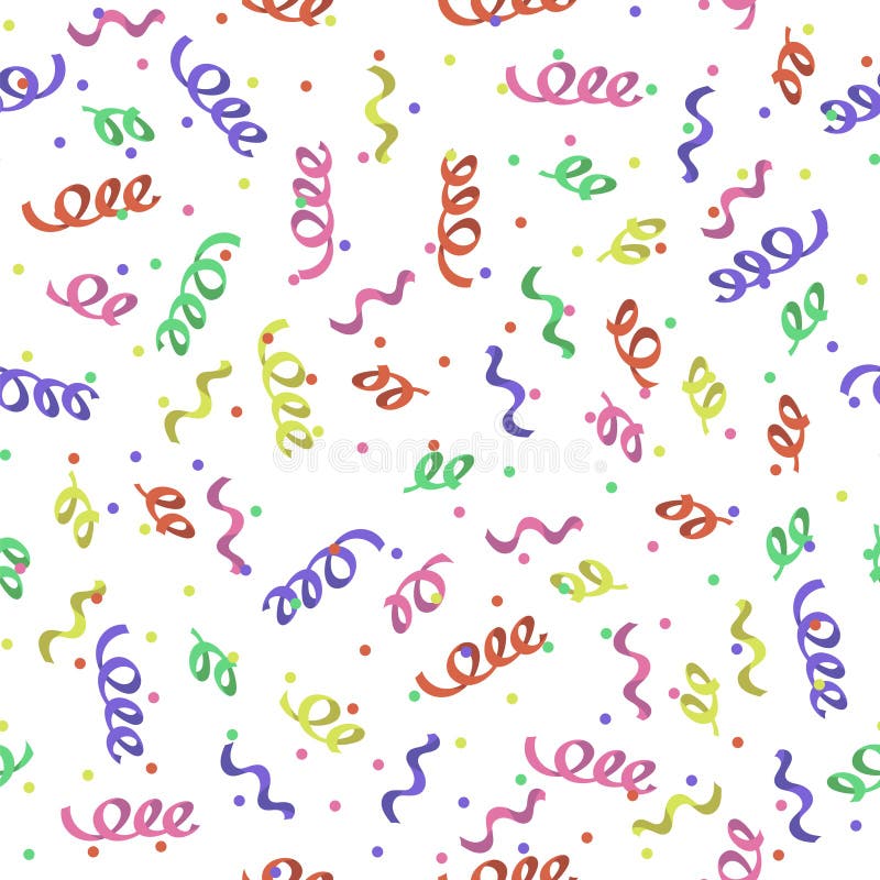 Vector Confetti Falling on White Background. Party Festive Firework ...