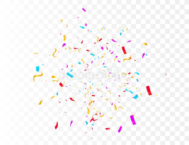 Vector Confetti Multi-colored Tinsel, an Explosion of Confetti on a ...