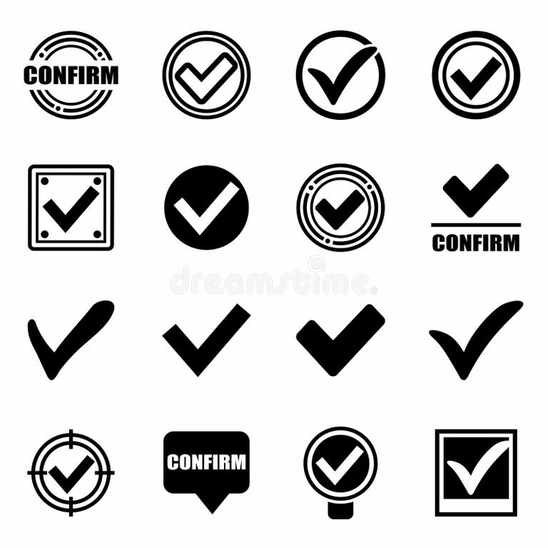 Confirm Icon Stock Illustrations – 58,380 Confirm Icon Stock ...