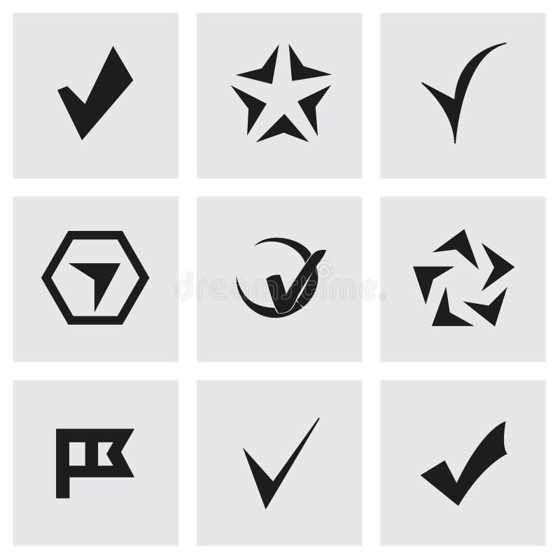 Vector confirm icons set stock vector. Illustration of mark - 41873432