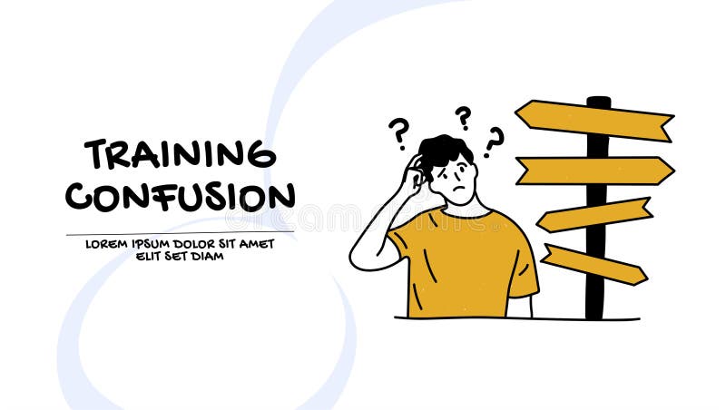 Vector of a Confused Thinking Student Man Stock Illustration ...