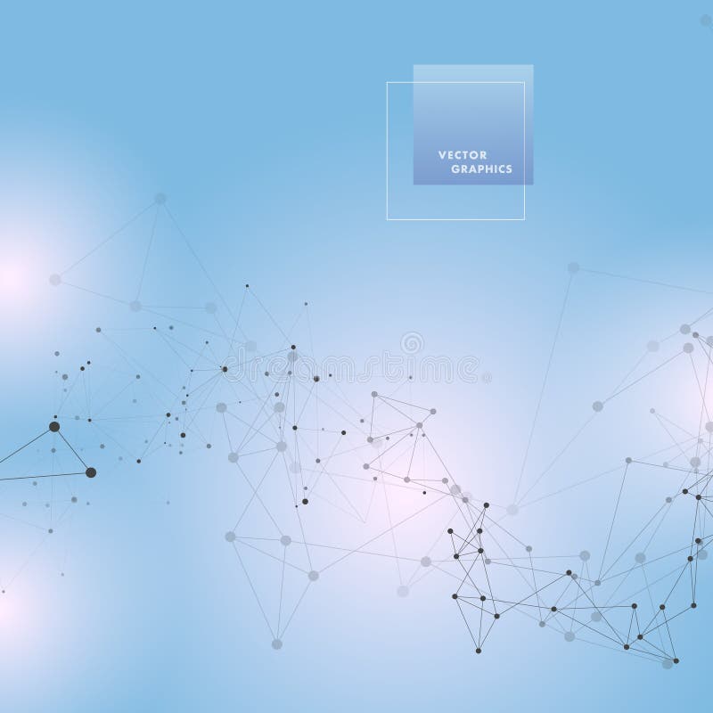 Vector Connect Line and Dot. Abstract Digital Technology Stock Vector ...