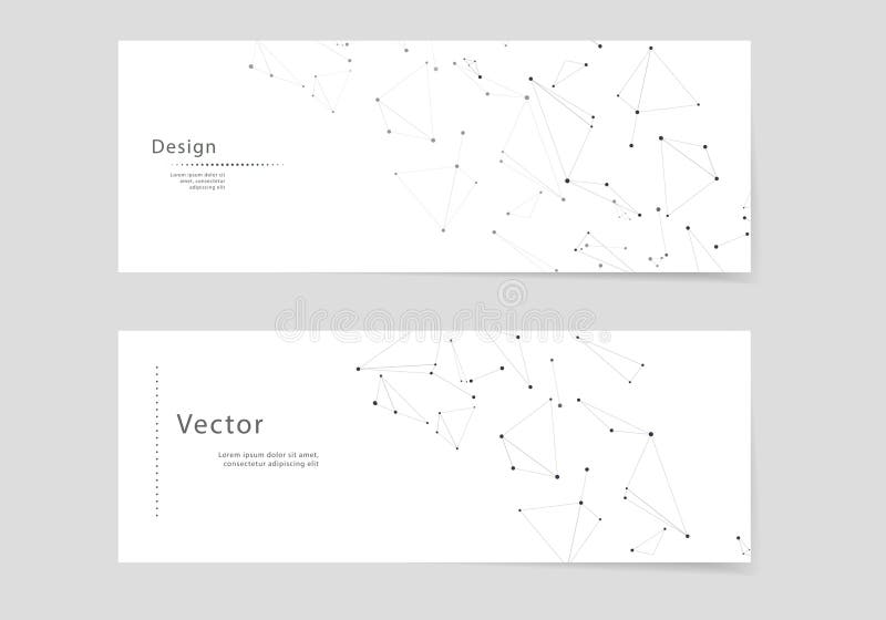 Vector Connect Lines and Dots Stock Vector - Illustration of medical ...