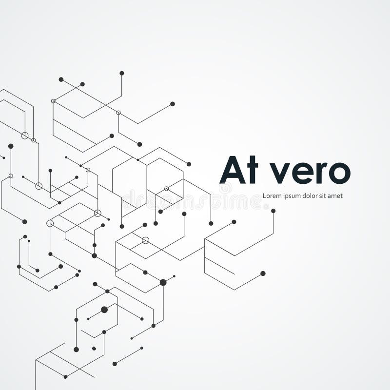 Vector Connect Lines and Dots. Banner Template for Technology Stock ...