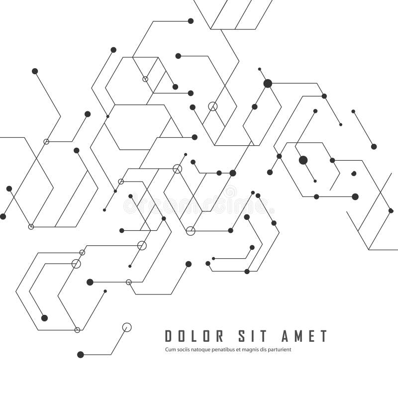 Vector Connect Lines and Dots. Banner Template for Technology Stock ...