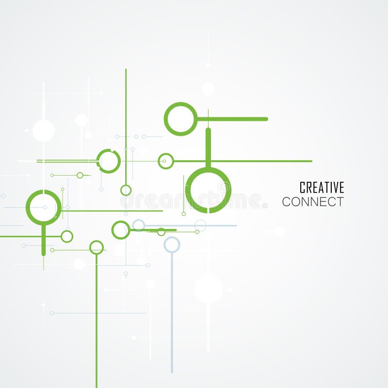 Vector Connect Lines and Dots. Banner Template for Technology and ...