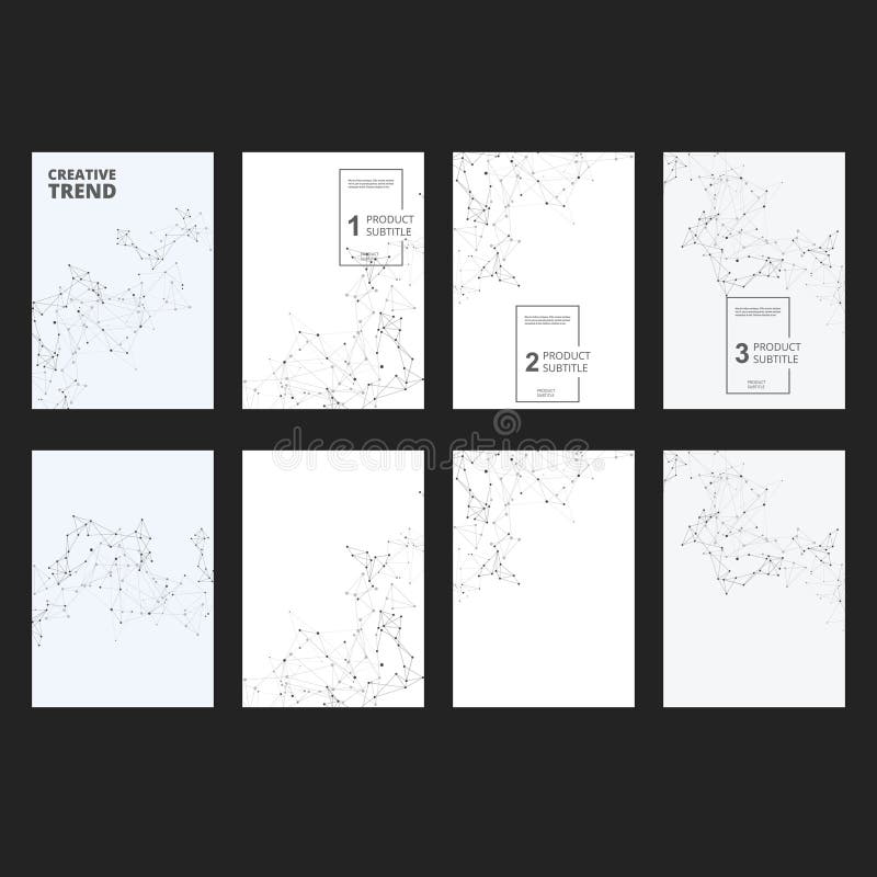 Vector Connect Lines and Dots. Brochure Template for Technology and ...