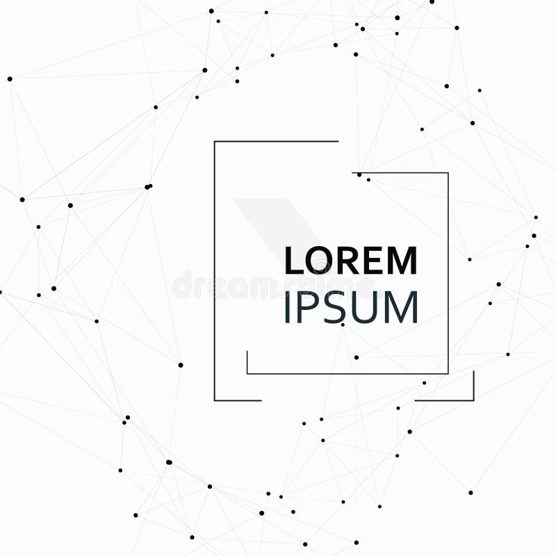 Vector Connect Lines and Dots. Cover Template for Technology Stock ...