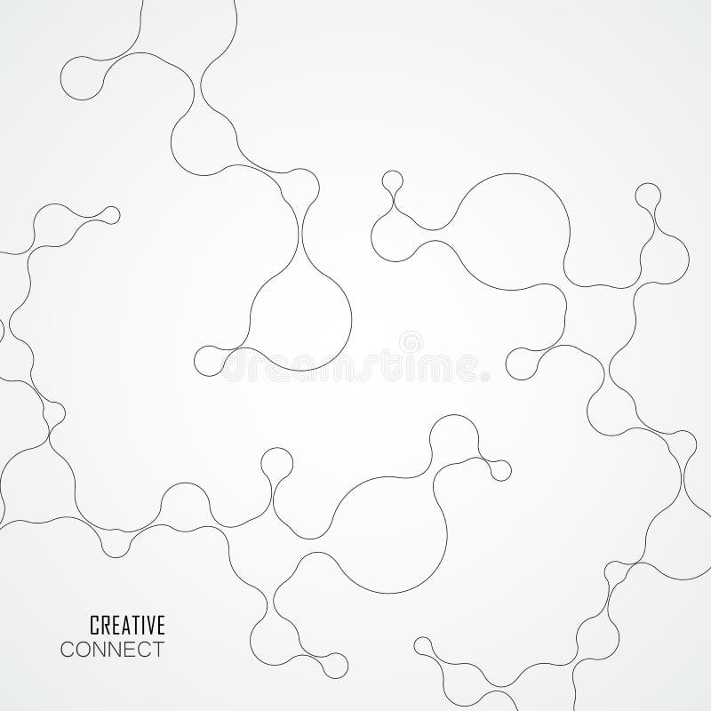 Vector Connect Lines and Dots. Medical, Cosmetics, Biology and ...