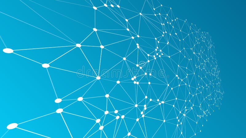 Vector Connected Lines and Dots 3d Creative Science Backgrounds Stock ...