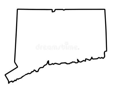 Vector Connecticut Outline, United States of America Map. Stock Vector ...