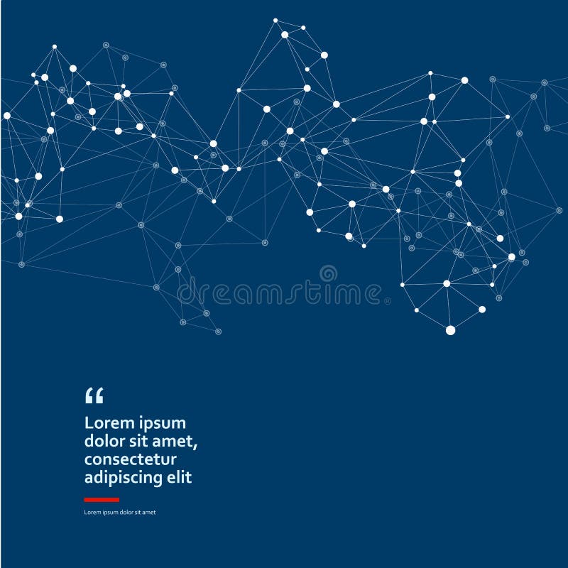 Connection in Abstract Style on White Background. Vector Illustration ...