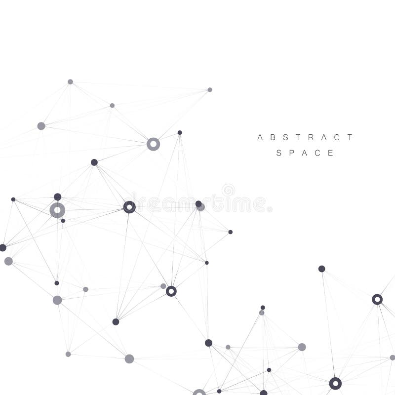 Vector Connection Abstract Molecules. Science and Technology Graphic ...