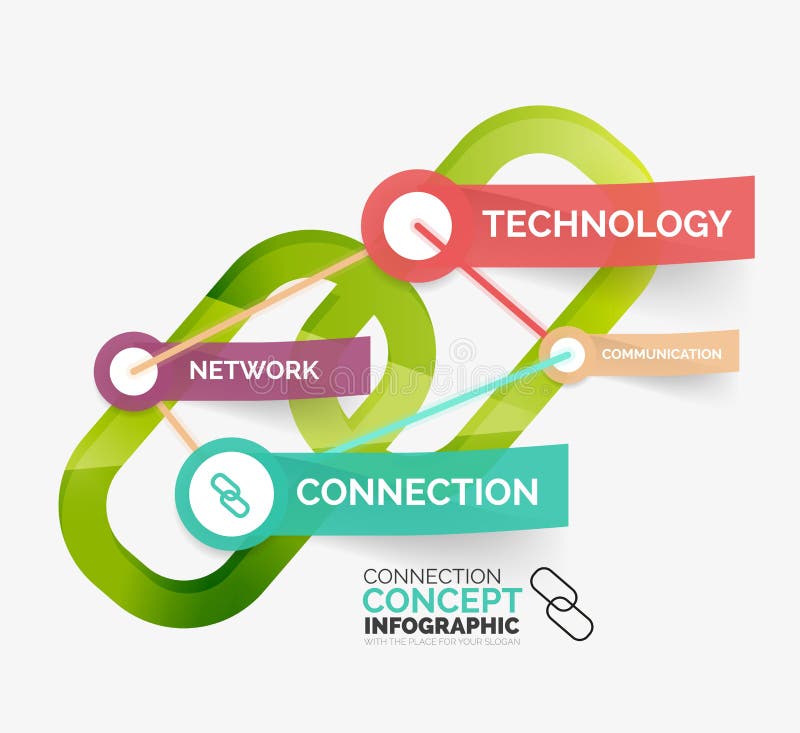 Vector Connection Concept Infographic Stock Vector - Illustration of ...