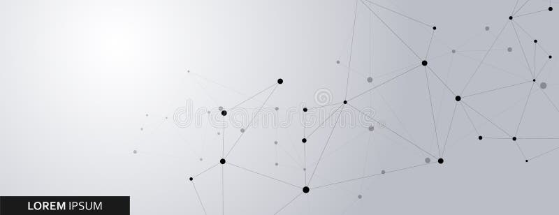 Vector Connection Element Structure. Abstract Polygonal Background ...