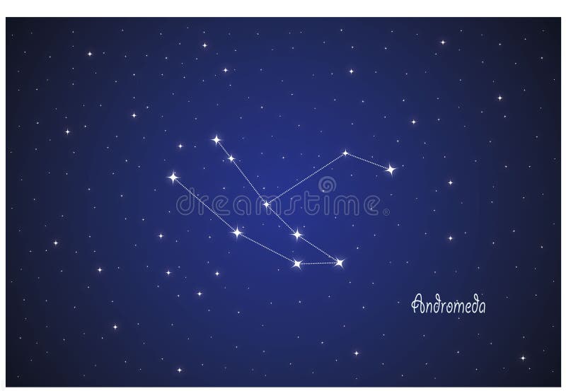 Constellation of Andromeda stock illustration. Illustration of abstract ...