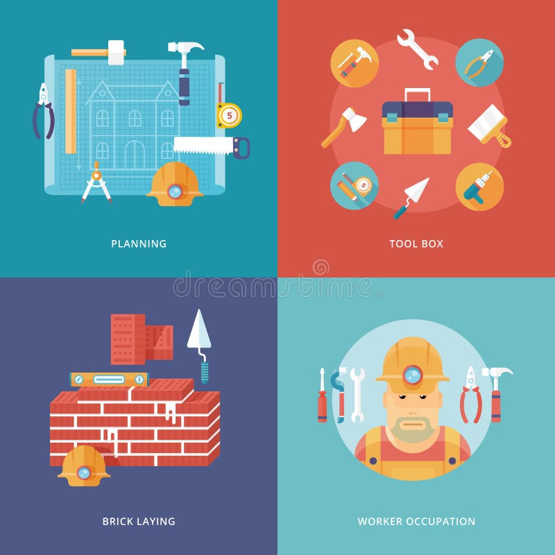 Vector Construction and Building Icons Set for Web Design and Mobile ...