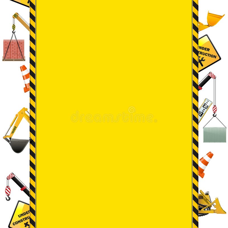 Under construction frame stock vector. Illustration of machine - 21919288
