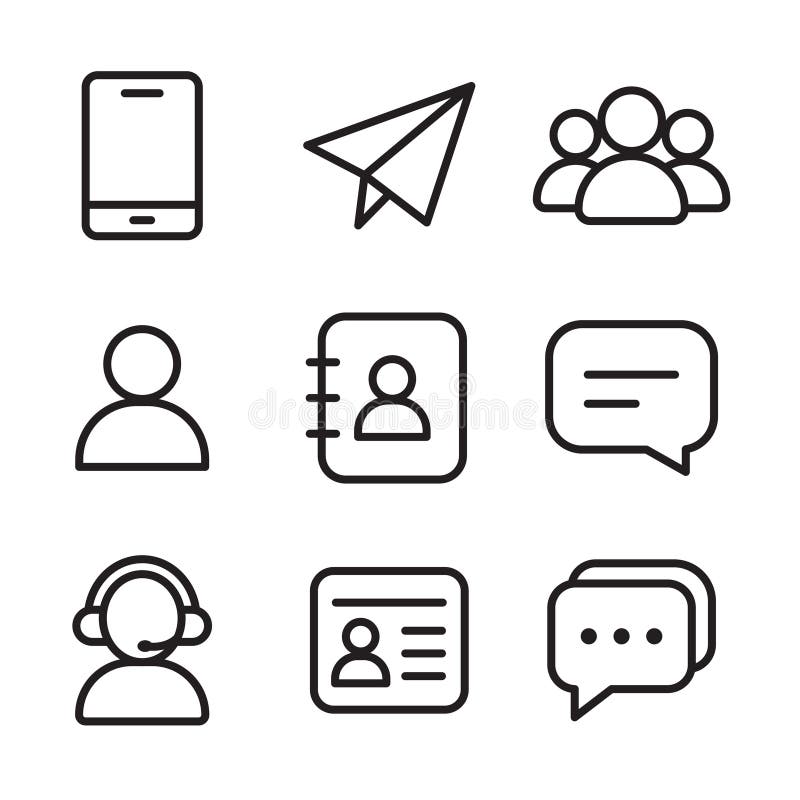Vector Contact Icon Set. Contact Icon Symbols Stock Vector ...