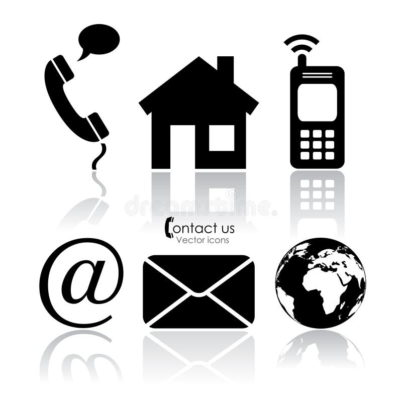 Vector contact icons stock vector. Illustration of email - 30140000