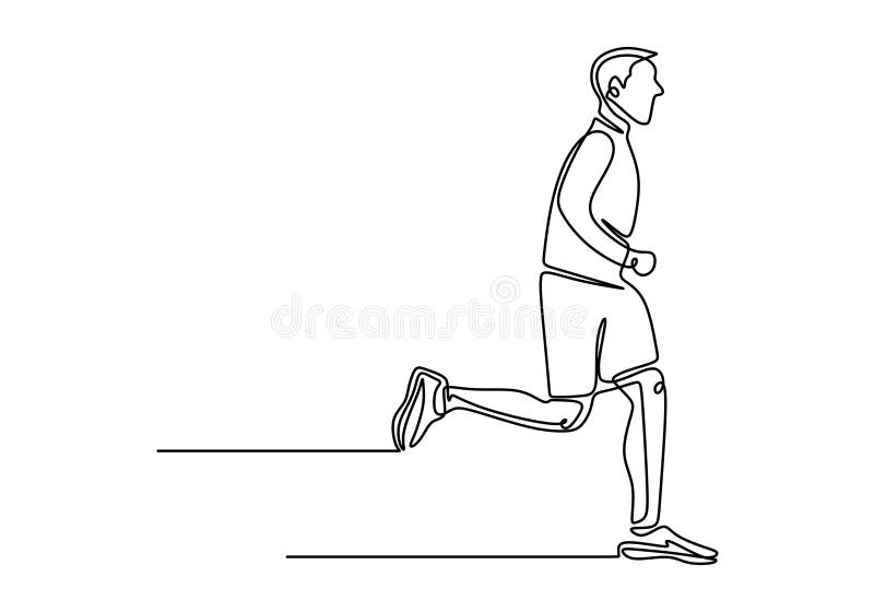 Continuous Line Drawing Runner Stock Illustrations – 472 Continuous ...