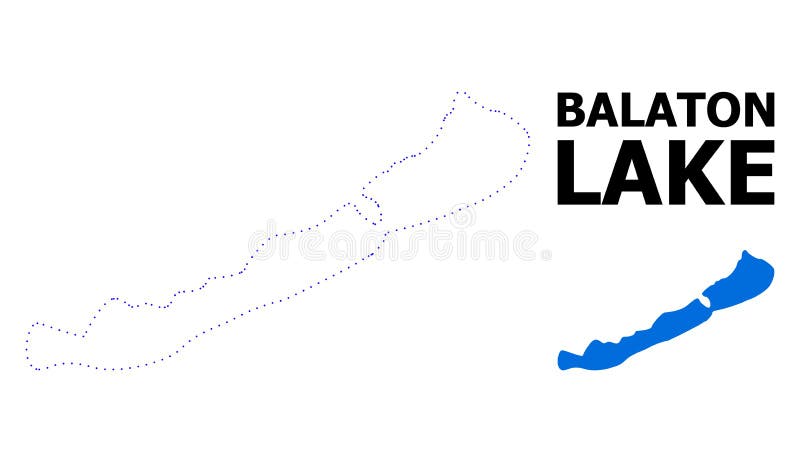 Map of Lake Balaton stock vector. Illustration of isolated - 105699543