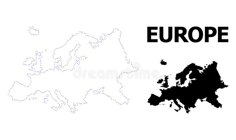 Europe - Contour Map, Vector Illustration Stock Vector - Illustration ...